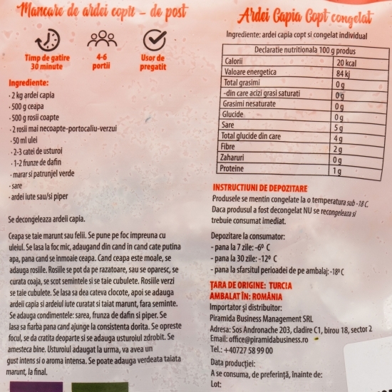 Ardei capia copt congelat 500g - Prospețime și varietate - Freshful.ro