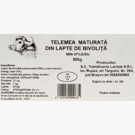 Telemea maturată din lapte de bivoliță 500g - Prospețime și varietate ...