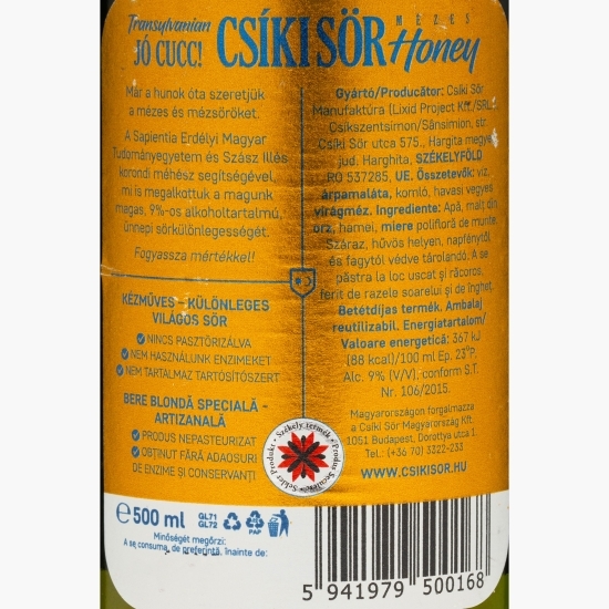 Bere Transylvanian Honey sticlă 0.5l - Prospețime și varietate ...