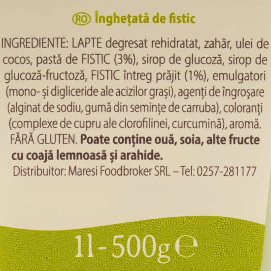 Înghețată fistic 1l (500g) - Prospețime și varietate - Freshful.ro