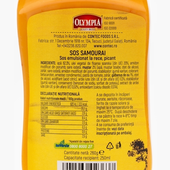 Sos samourai 260g - Prospețime și varietate - Freshful.ro