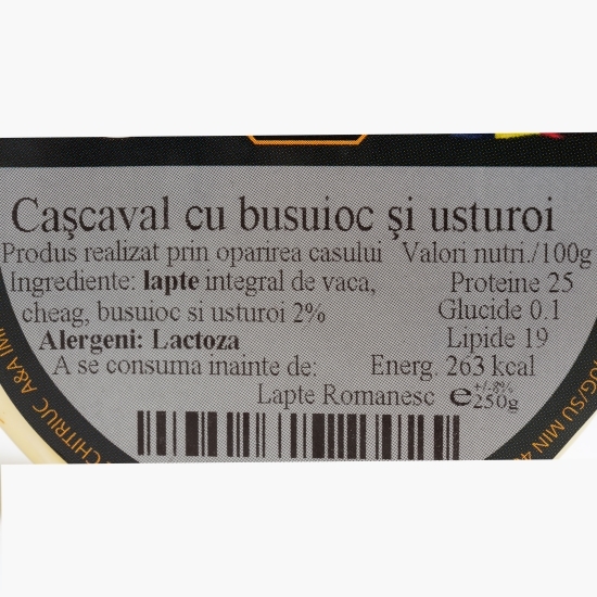 Cașcaval cu busuioc și usturoi 250g - Prospețime și varietate - Freshful.ro