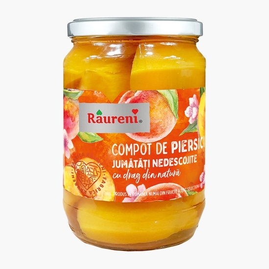 Compot de piersici jumătăți 720g - Prospețime și varietate - Freshful.ro