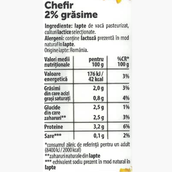 Chefir 2% grăsime 330g - Prospețime și varietate - Freshful.ro