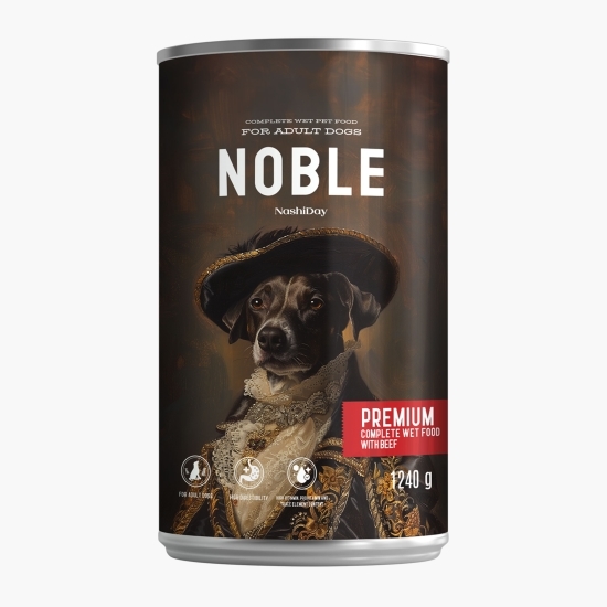 Hrană umedă NashiDay Noble pentru câini cu carne de vită, 1240g ...