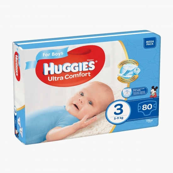 Scutece Ultra Comfort Mega băieți mărimea 3, 5-9kg, 80 buc - Prospețime ...