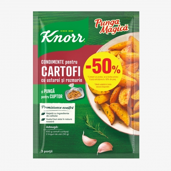 Condimente pentru cartofi cu usturoi și rozmarin Punga Magică 30g (1+1 ...